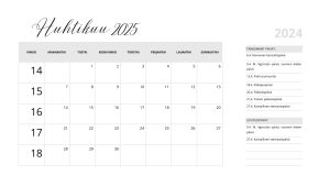 Viikkonumerot - Viikkokalenteri